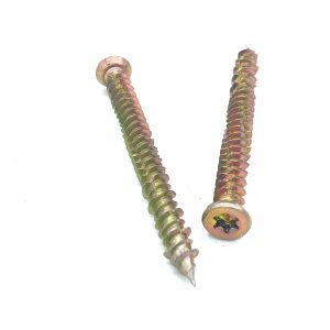 Concrete Frame Screws | Zinc & Yellow Passivated | NEFasteners